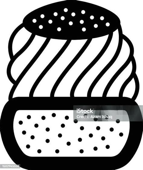 데친 배 또는 타르트 트로페지엔 개념 벡터 아이콘 디자인 장인 제빵사 기호 요리 마에스트로 사인 음식 감정가 스톡 일러스트레이션