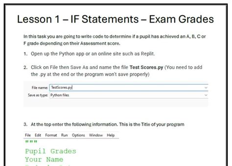 If Statements In Python Intermediate Coding Lessons For Middle And High