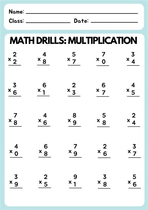 Multiplication Easy Worksheets