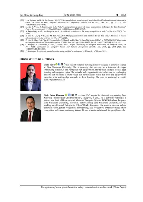 Recognition Of Music Symbol Notation Using Convolutional Neural Network Pdf