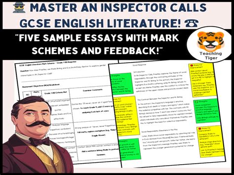 Gcse An Inspector Calls Exam Practice Questions Model Answers And Mark