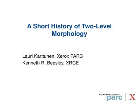 Ppt A Short History Of Two Level Morphology Powerpoint Presentation Free Download Id 3936803