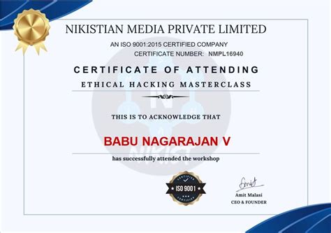 Babu Nagarajan On Linkedin Ethicalhacking Cybersecurity Professionaldevelopment…