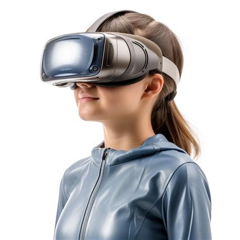 A Girl With Vr Technology Premium Ai Generated Image
