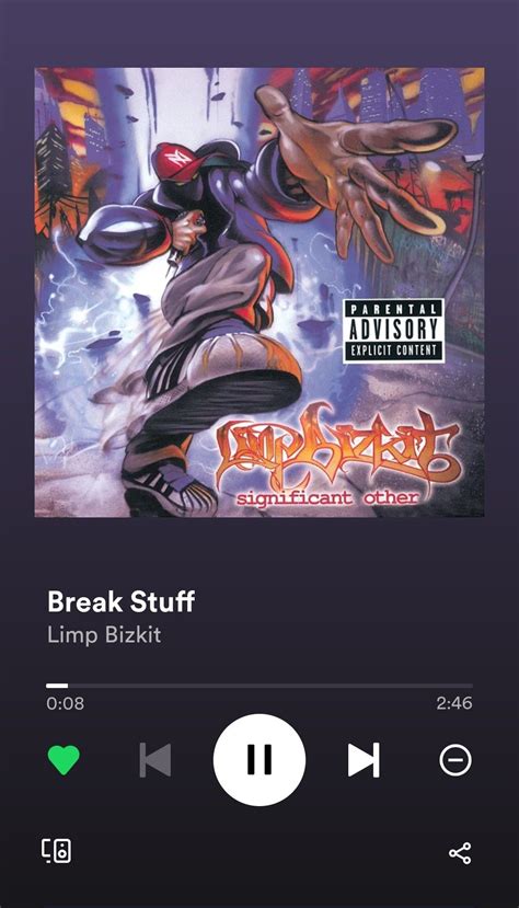 Break Stuff Spotify Limp Bizkit Songs Limps