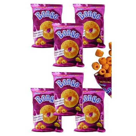 Fiji Snacks Cheese Flavored Bongo Puffs Snacks Pack Of 6 X 28g Ea