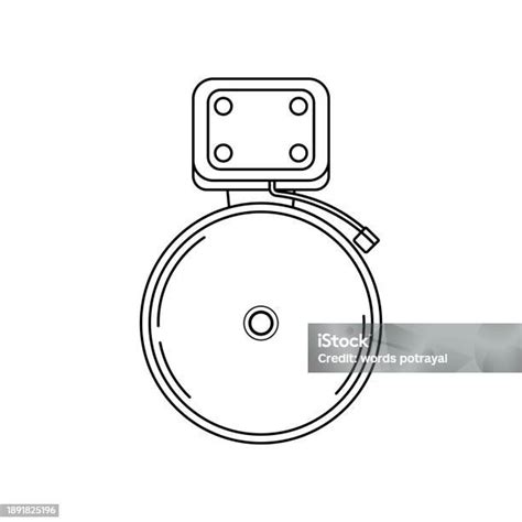손으로 그린 아이 그림 만화 벡터 일러스트 레이 션 학교 종 아이콘 흰색 절연 3차원 형태에 대한 스톡 벡터 아트 및 기타 이미지 3차원 형태 개념 개념과 주제
