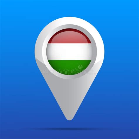 Hungary Flag Map Icon Glossy Icon Stock Vector Illustration Of Information Button 345573237