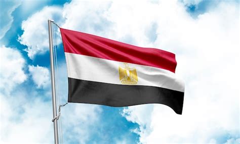 Premium Photo Egypt Flag Waving On Sky Background 3d Rendering