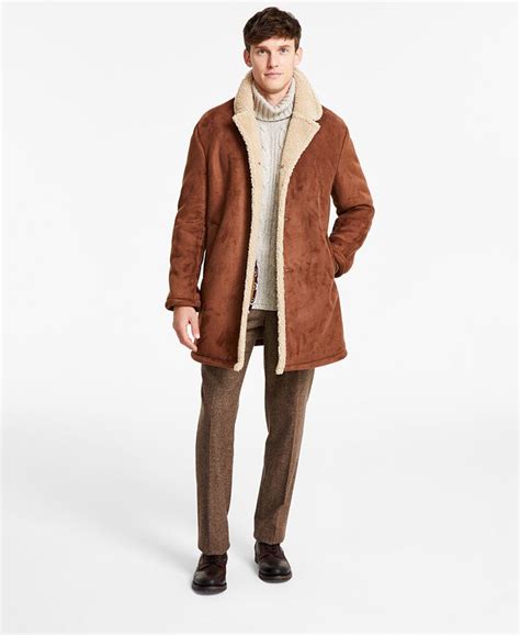 Ben Sherman Mens Shearling Classic Fit Overcoats Macys