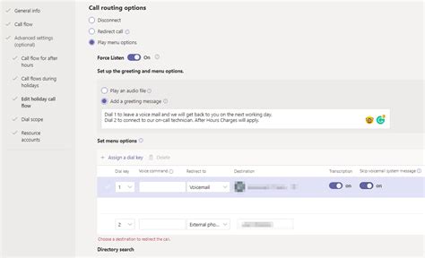 Unable To Save The Holiday Call Flow Rmicrosoftteams