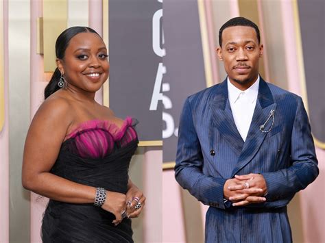 Sweet Hug Between Quinta Brunson Tyler James Williams Golden Globes