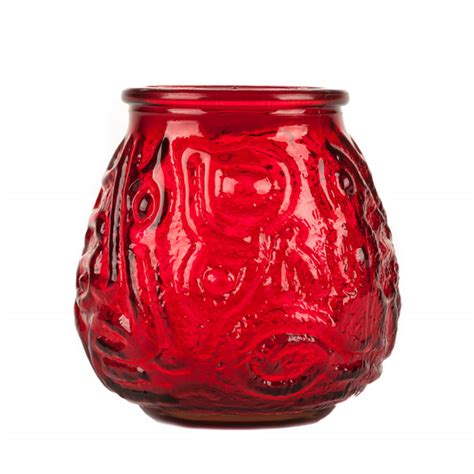Red Victorian Glass Candle Holder