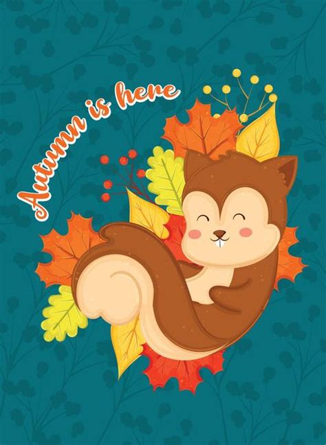 Fall Squirrel Vector Art Icons And Graphics For Free Download