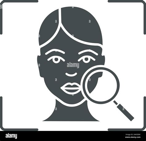 Face Scanning Glyph Icon Silhouette Symbol Facial Recognition Human