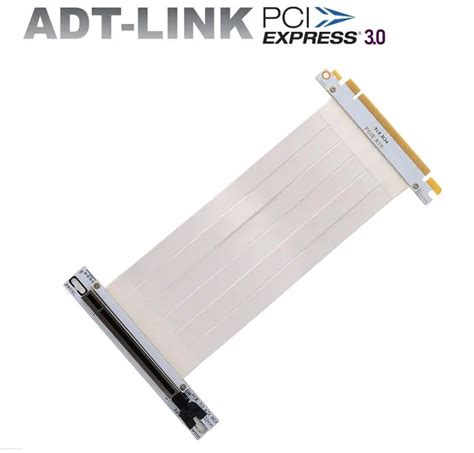 Atx 화이트 Pcie 30 라이저 케이블 X16 Pci 익스프레스 라이저 익스텐더 90도 Gup 연장 케이블 그래픽 카드 수직 장착컴퓨터 케이블 And 커넥터