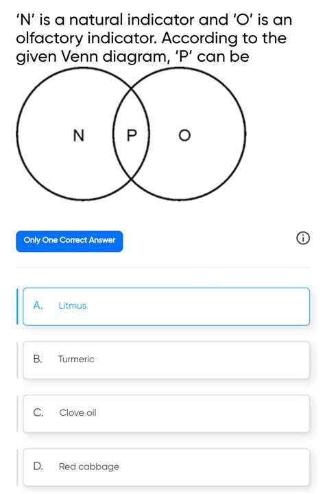 Olfactory Indicator According To The Given Venn Diagram P Can Be Only