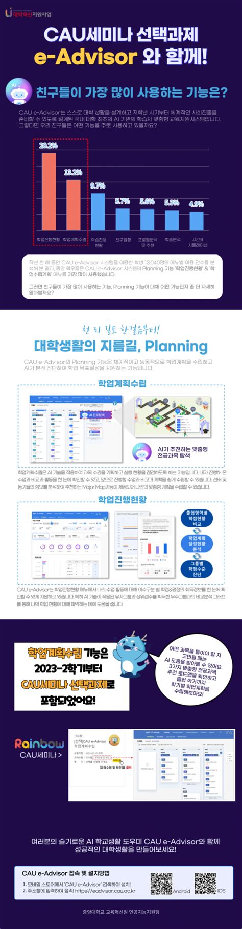 cau세미나 선택과제 cau e advisor 시스템의 학업계획 수립 기능 추가 안내