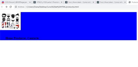 Lo que hicimos en el aula HTML5 y CSS3 parte 2 Posicionamiento listas y navegación Alura