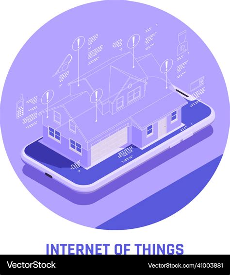 Iot Isometric Colored Composition Royalty Free Vector Image