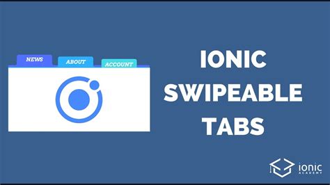 Swipeable Tabs Navigation With Ionic Youtube