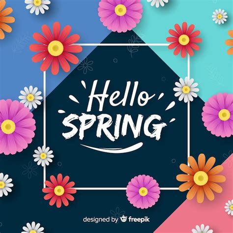 Free Vector Hello Spring Background