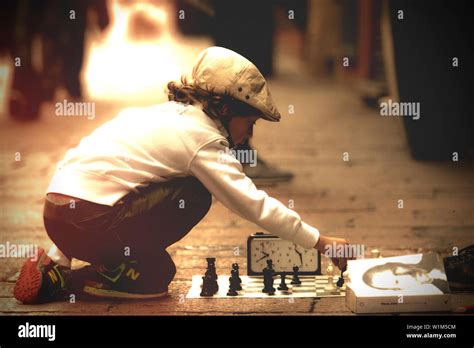 Adult Competition One Blur People Stock Photo Alamy