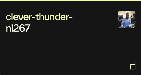 Clever Thunder Ni Codesandbox