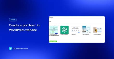 How To Create A Poll Form In A Wordpress Website Fluent Forms