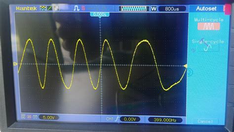 why might my myrio fpga dac output a non constant frequency sine wave