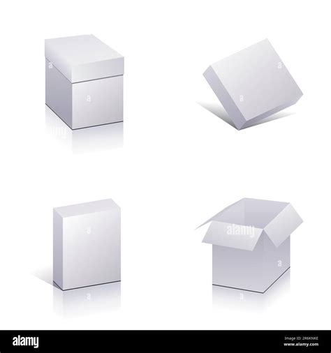 Set Of Blank Packing Template Open 3d Boxes Vector Stock Vector Image