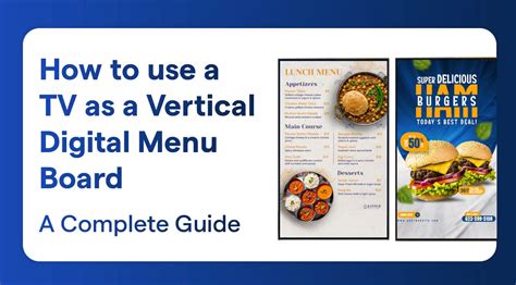 How To Use A Tv As A Vertical Digital Menu Board