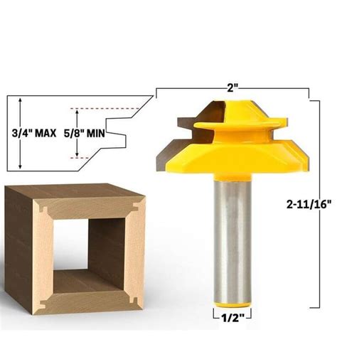 Degree Lock Miter Router Bit Router Bits Woodworking Tools For Beginners Woodworking