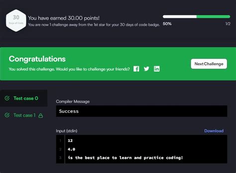 Nowshath M On Linkedin 30daysofcode Hackerrankjourney Keepcoding