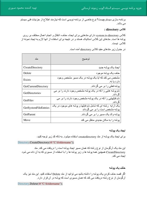 دانلود فایل جزوه برنامه نویسی سیستم استاد ایوب زینوند لرستانی تهیه کننده محمود صبوری فاپول