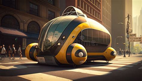 City Futuristic Transport Generative Ai Stock Illustration Illustration Of Digital
