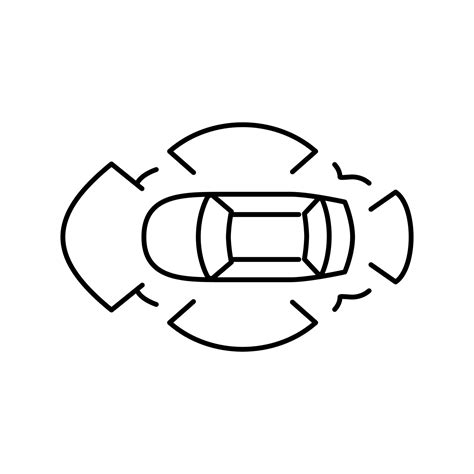 Autonomus Vehicle Line Icon Vector Illustration 19004298 Vector Art At