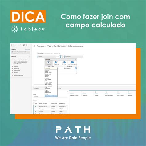 Path Dicas Tableau Como Fazer Join Com Campo Calculado
