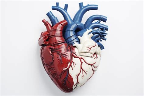 Premium Vector Human Heart 3d Illustration Anaglyph View With Redcyan