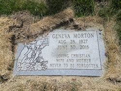 Geneva Morton Find A Grave Memorial