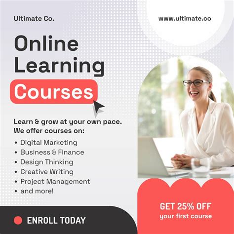 Enroll Course Instagram Post Piktochart