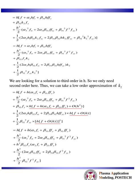 ppt derivation of the third order runge kutta method in general