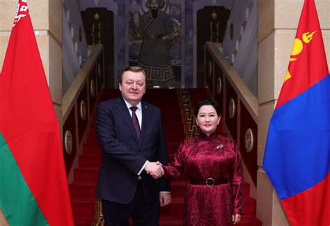 Гадаад харилцааны сайд Б Батцэцэг Беларусь Улсын Гадаад хэргийн сайд С Ф Алейник нар хэлэлцээ хийв