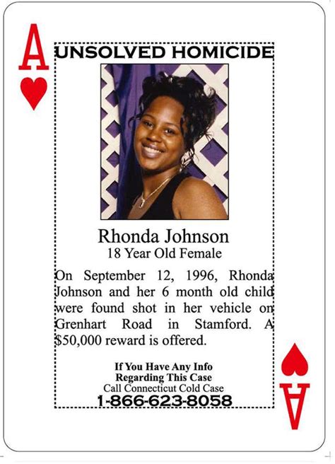 Stamford Womans Unsolved Homicide Case Featured In Inmate Playing Card