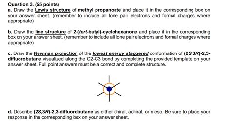 Solved A ﻿draw The Lewis Structure Of Methyl Propanoate B