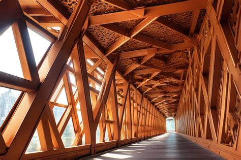 Premium Ai Image Architectural Details Of An Innovative Truss Bridge
