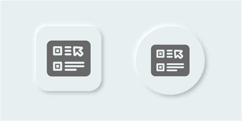 Choice Solid Icon In Neomorphic Design Style Choose Button Signs