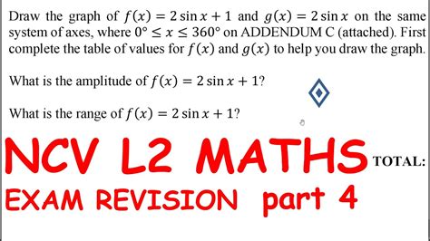 Mathematics Ncv Paper 2 Level 2 Part 4 Youtube