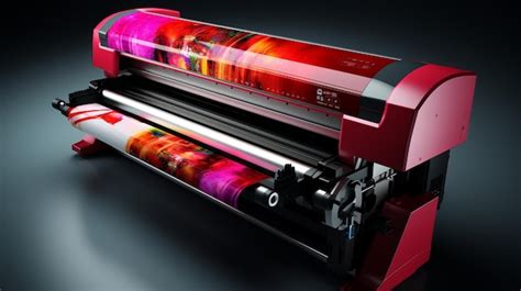 Premium Photo Wide Format Plotter Printing Blueprints With Copy Space