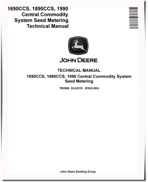 John Deere CCS CCS And CCS Central Commodity System Seed Metering Diagnostic